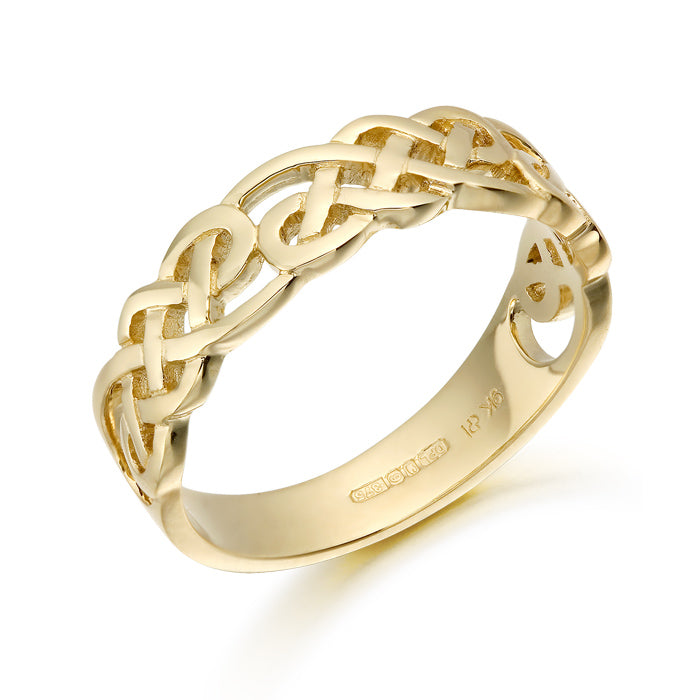 9ct Yellow Gold Celtic Knot Ring | Claddagh Jewellery | Jack Murphy ...